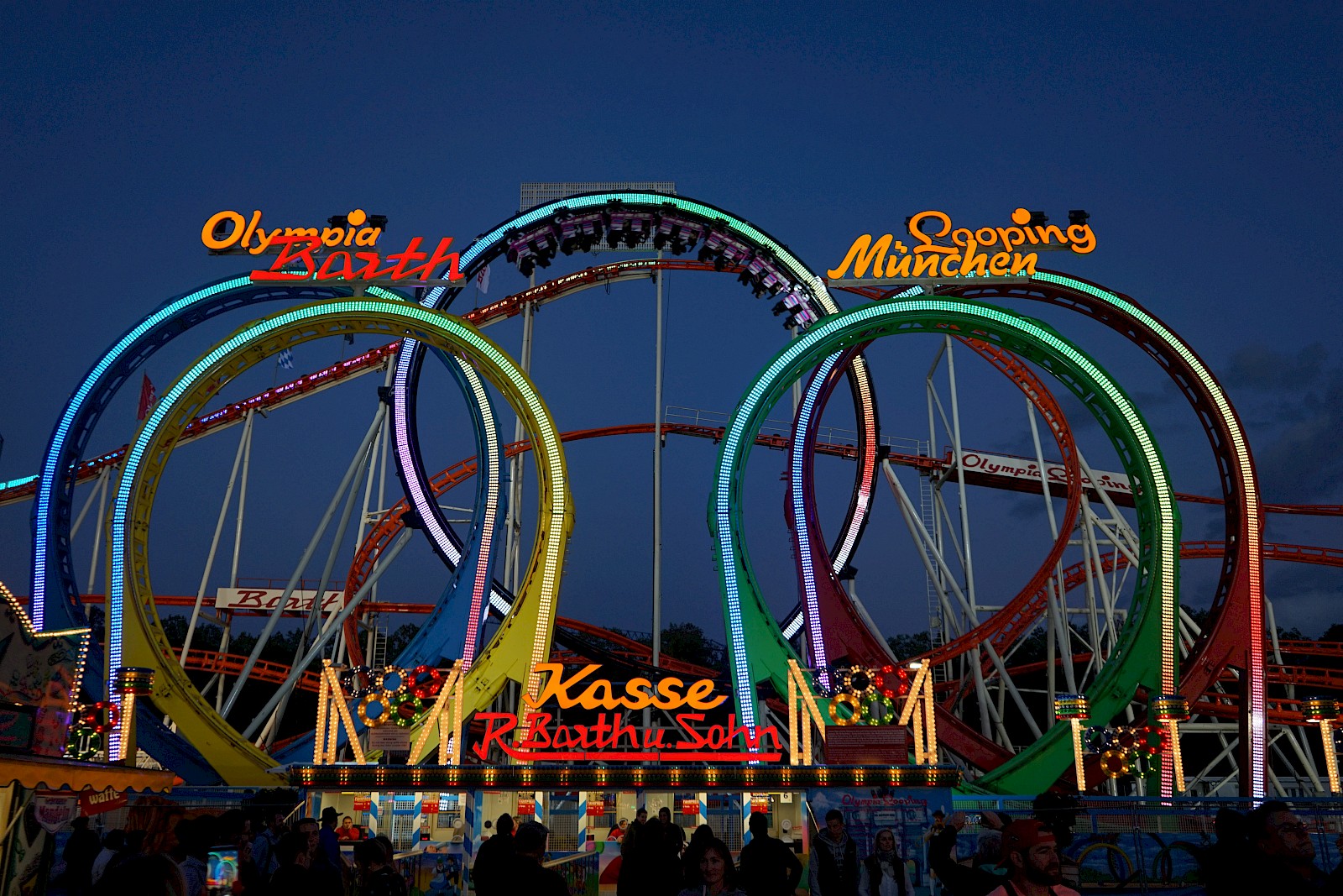 Olympia-Looping - a roller coaster at the Oktoberfest 2019